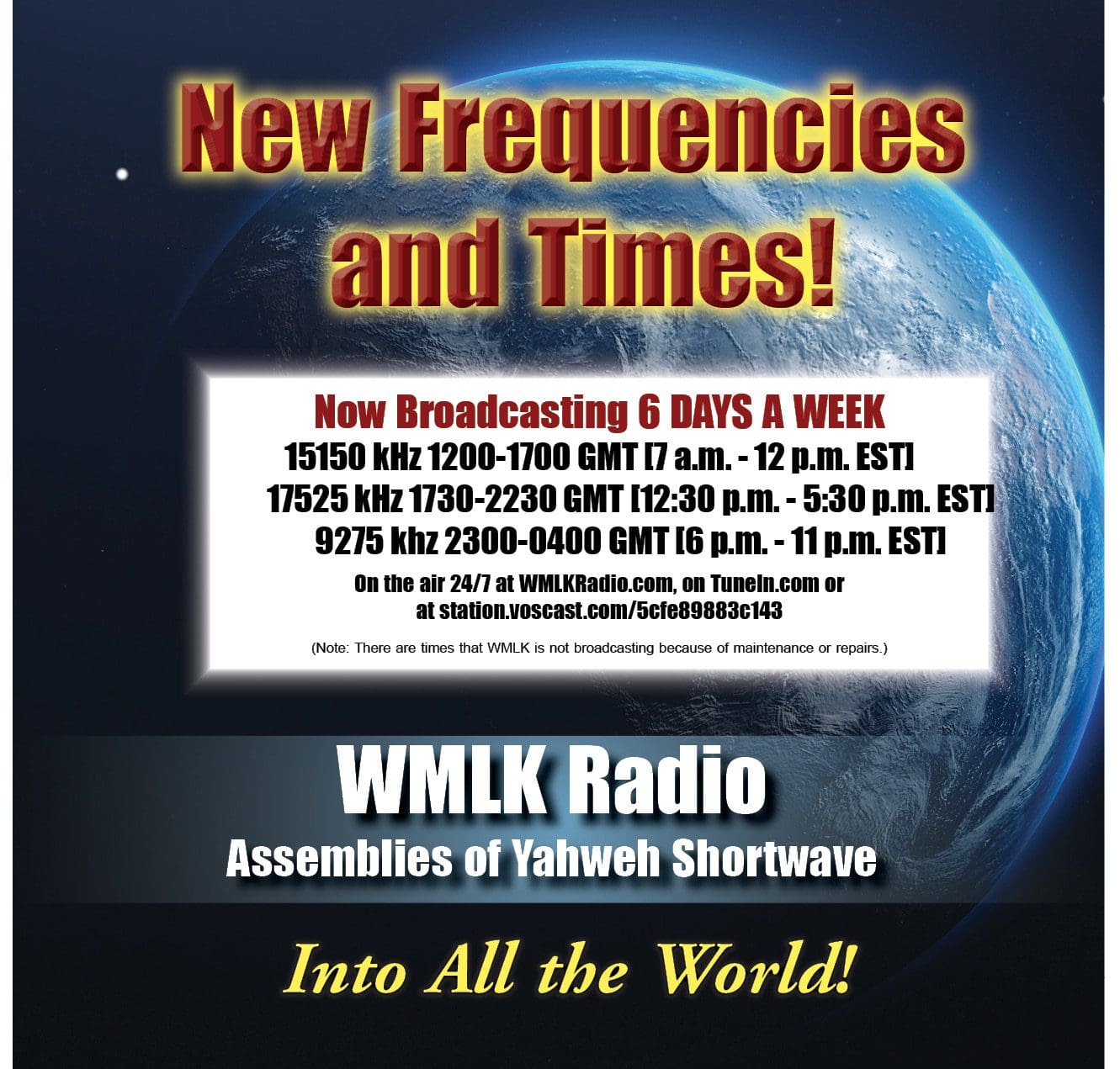 New Frequencies and Times! - Assemblies of Yahweh